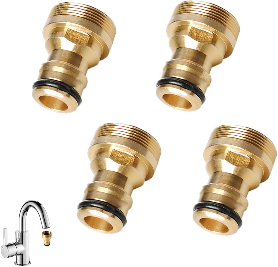 Amazon.com : FHLFHL 4 PCS Kitchen Tap Connector Universal Brass Garden ...