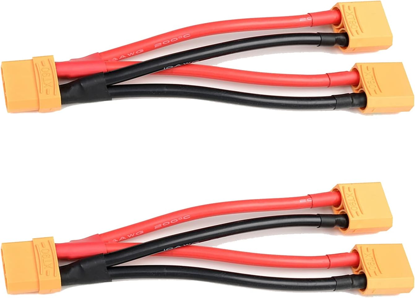 Amazon.com: LinsyRC 2-Pack XT90 Plug Parallel Battery Connector Cable 1 ...