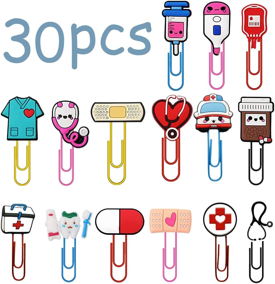 Amazon.com: BunneDany 8 Pcs Nurse Magnetic Bookmarks Cute Cartoon ...