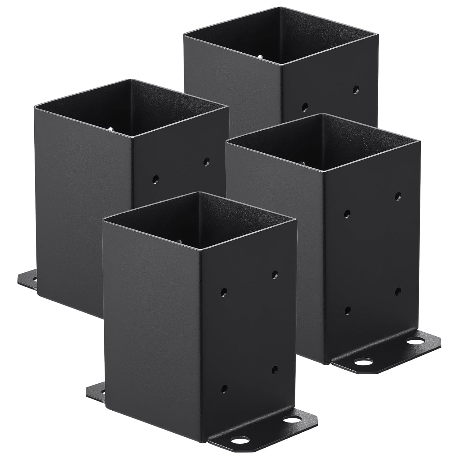 VEVOR 4x4 Post Base 4 Pcs, Inner Size 3.6"x3.6" Post Base Brackets ...