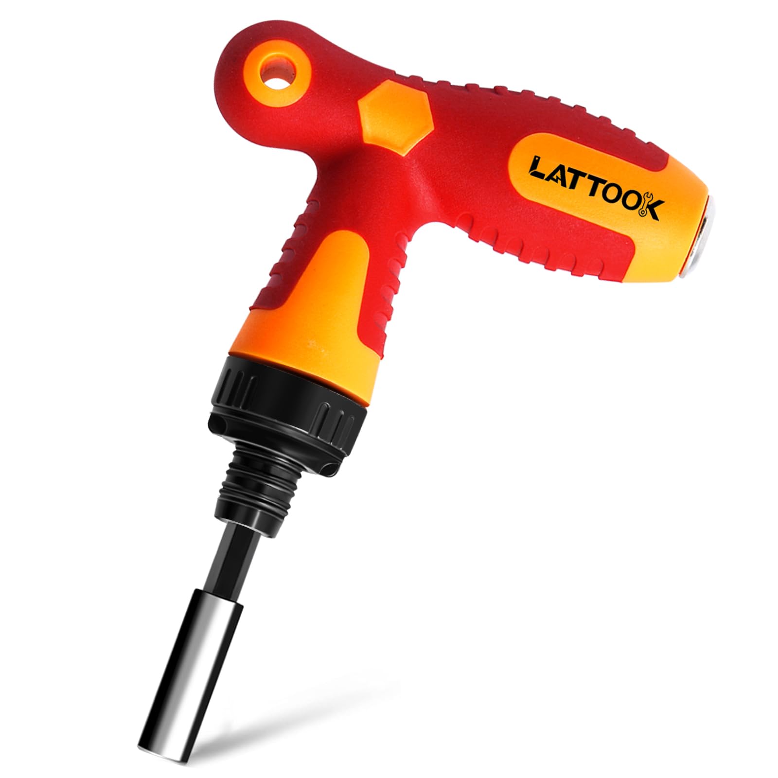 T Handle Ratchet Driver, LATTOOK 1/4” Ratcheting Bit Driver T Handle ...