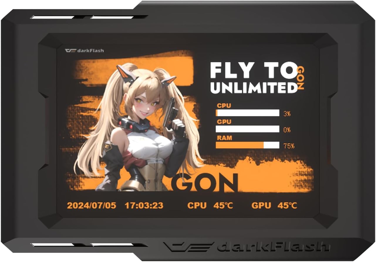 Amazon.com: LCD Screen Inside Pc Case 3.5 inch IPS Smart Secondary ...