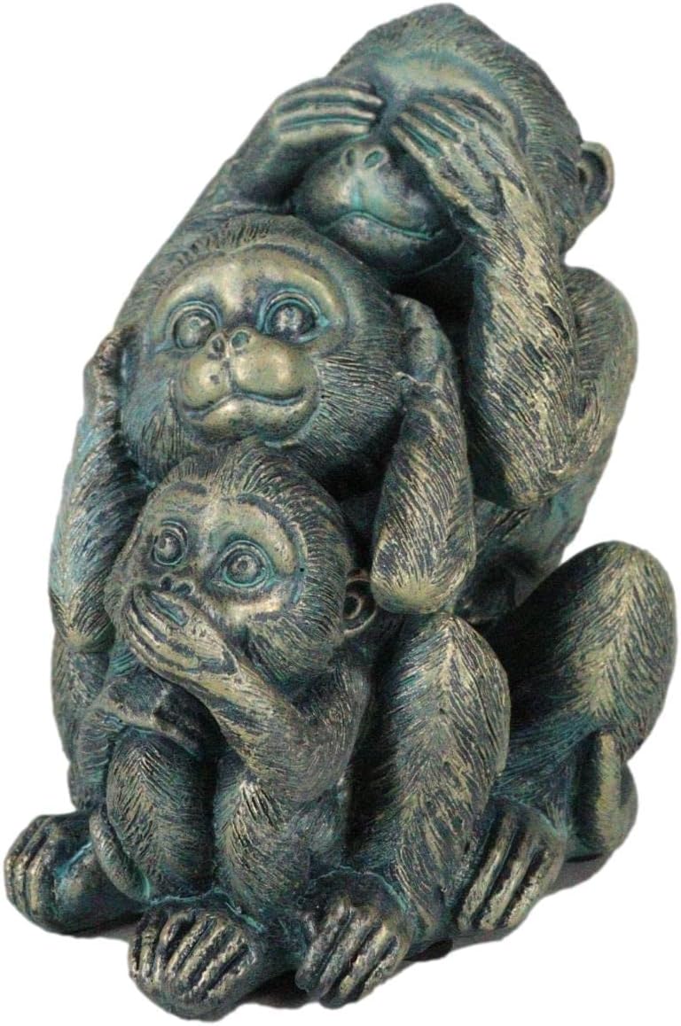 Amazon.com: Pacific Giftware See Hear Speak No Evil Monkeys Resin ...