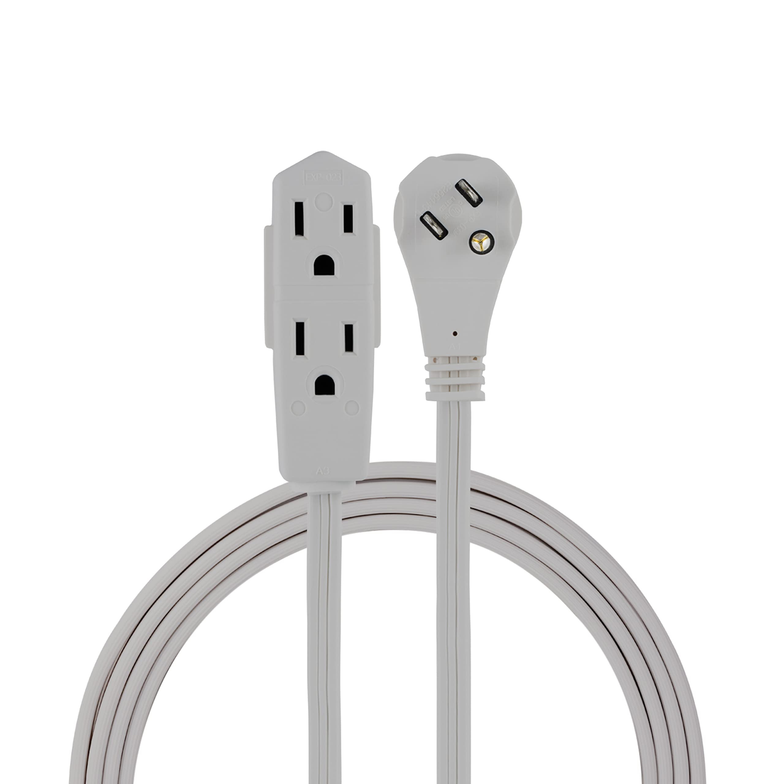Snapklik.com : Indoor Extension Cord, Extra Long 8ft Power Cable, 3 ...