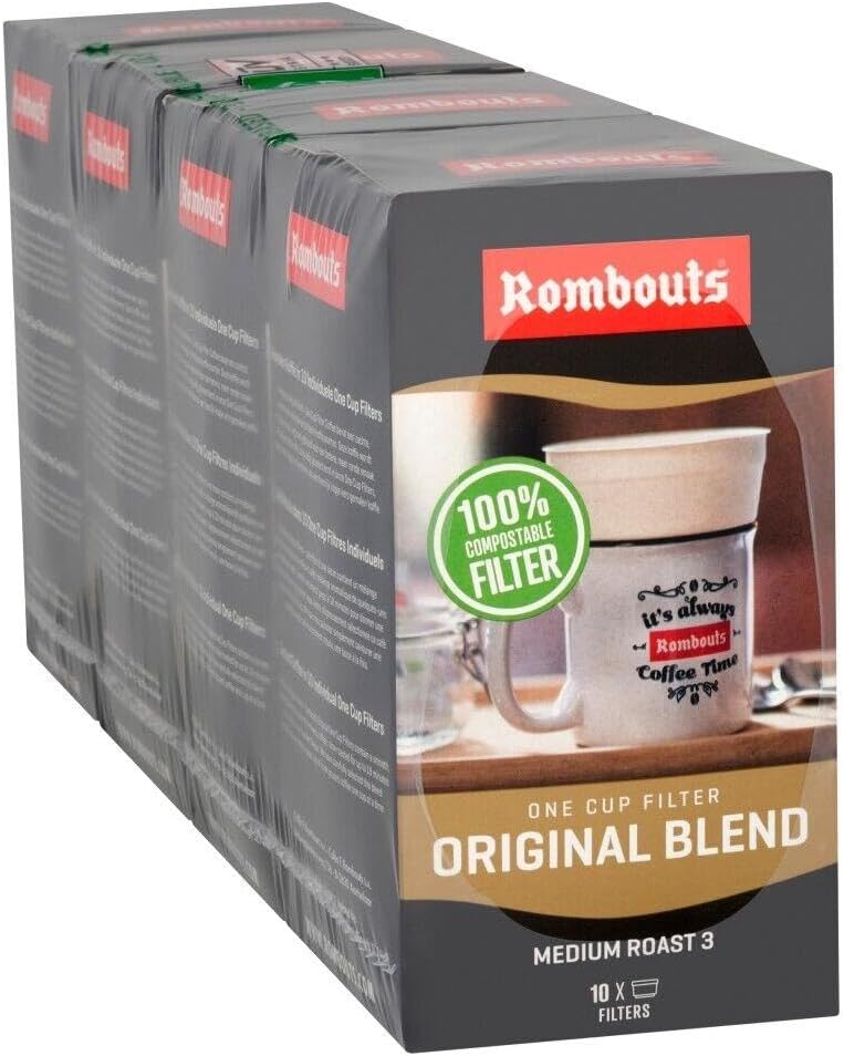 120 Rombouts Original Roast Ground Coffee / Filters - Medium Slow ...