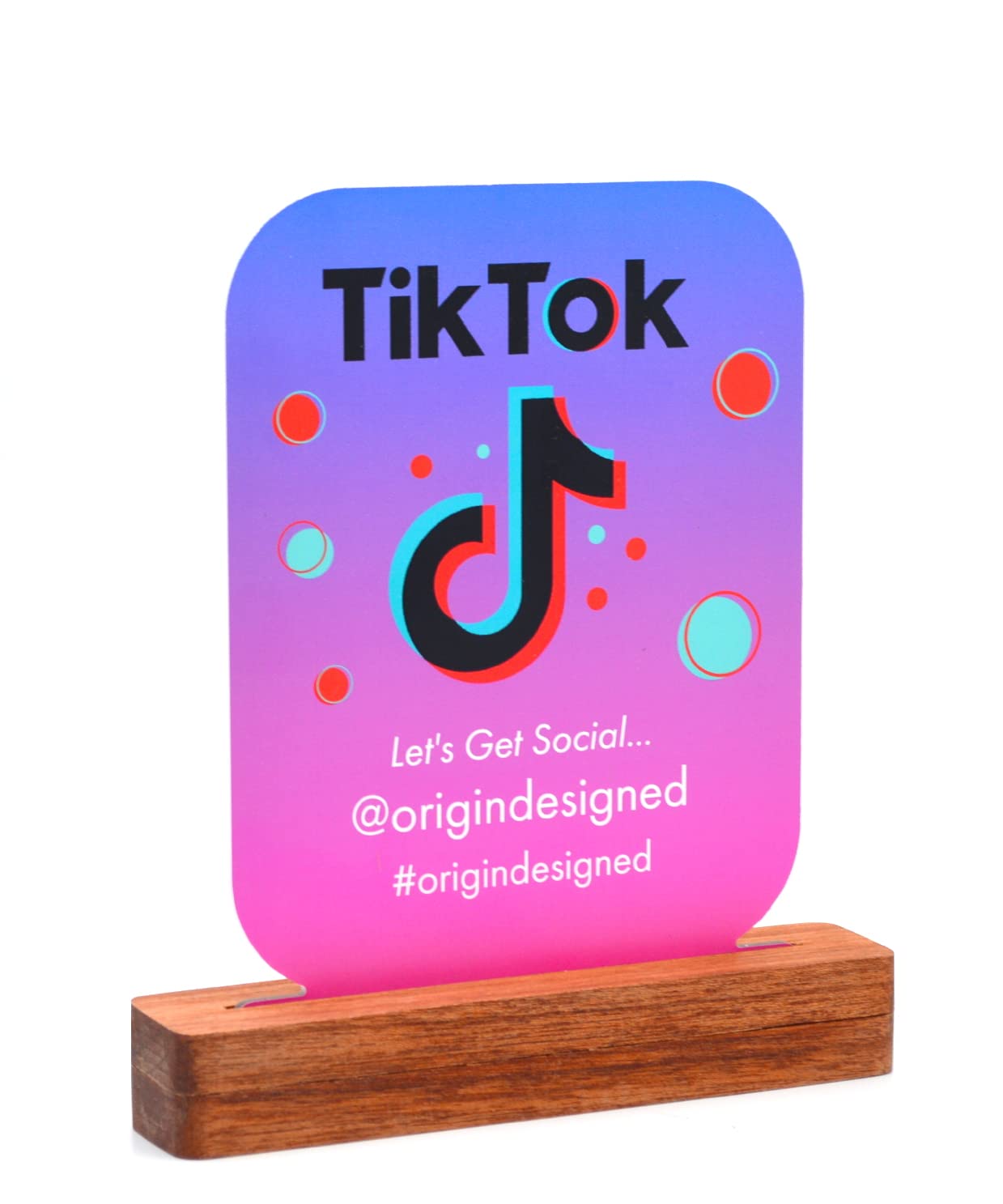 Buy Custom TikTok Social Media Sign with LED Light | A4 or A5 | QR Code ...