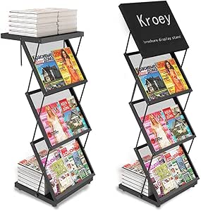 Amazon.com: Kroey foldable brochure display stand,magazine holder for exhibition and trade show ...