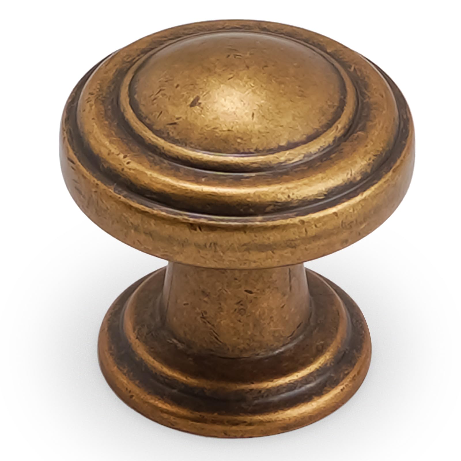 POVEFONK 10 Pack Antique Brass Kitchen Cabinet Knobs Vintage Drawer Knobs Aged Bronze Kitchen ...