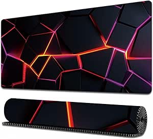 Surwin Large Mouse Pad, Colourful Crack Style Mouse Pad, Gaming Office ...