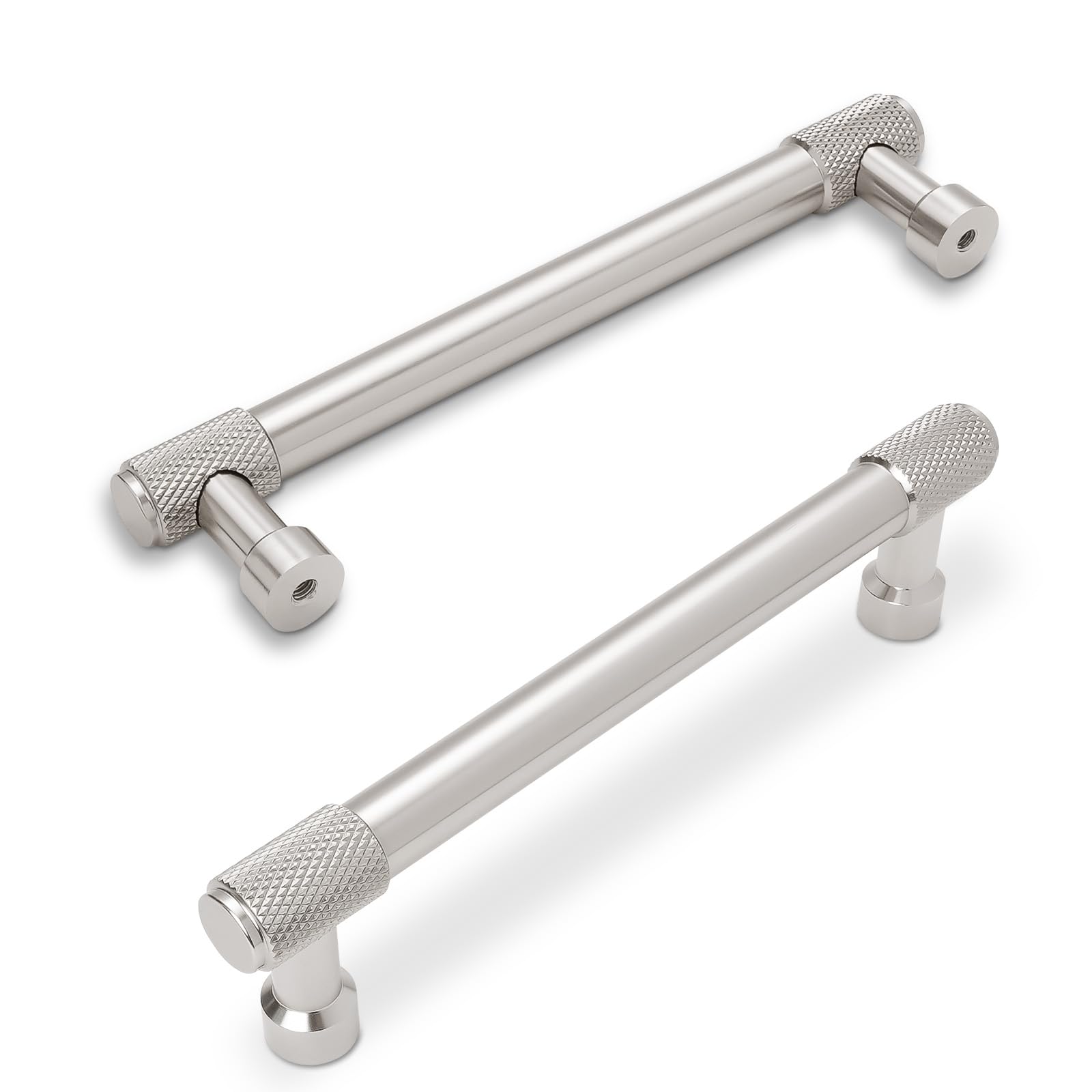 BUKOBYHE 10 Pack 5Inch(128mm) Brushed Satin Nickel Kitchen Cabinet ...