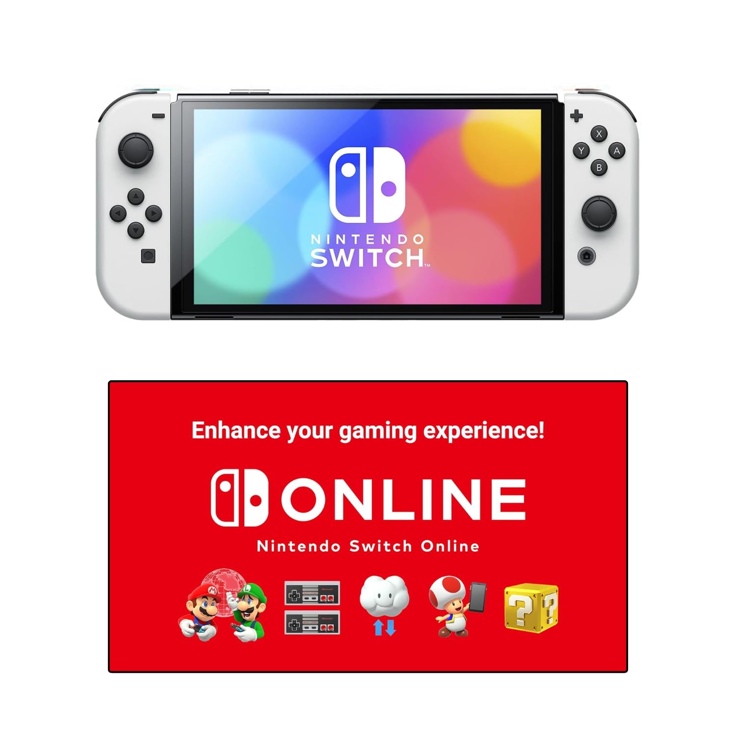 Nintendo Switch Console OLED Model - White + Nintendo Switch Online ...