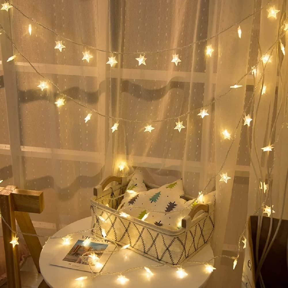 Amazon.com: ACRAFT Twinkle Star String Lights Plug in Fairy Lights for ...