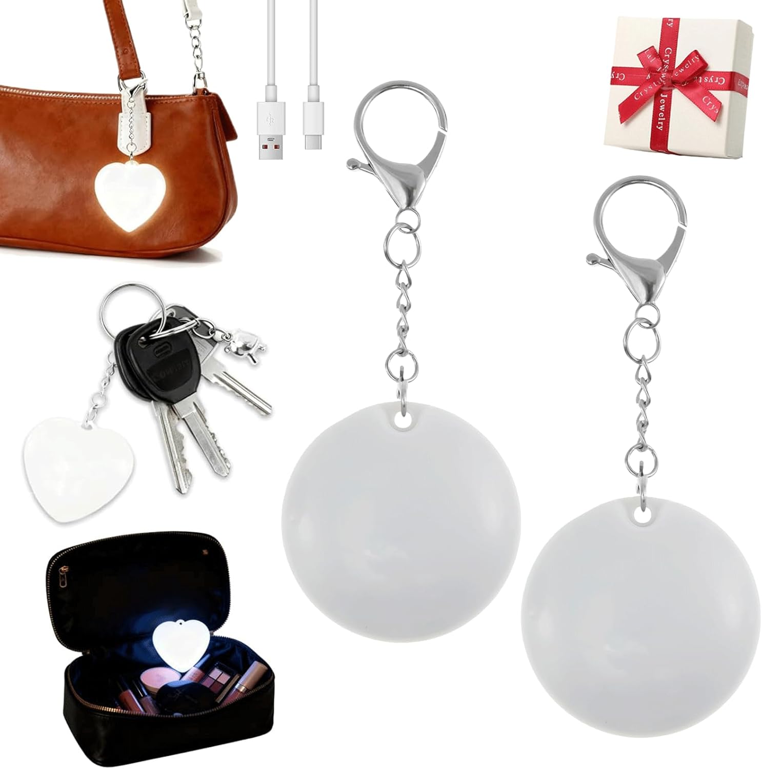 Amazon.com: 2026 Love Wallet Tote Bag Touch Sensing Light, Purse Light ...