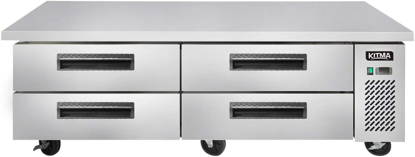 Amazon.com: KITMA 72" Chef Base Refrigerator, 12.1 Cu. Ft. Commercial 3 ...