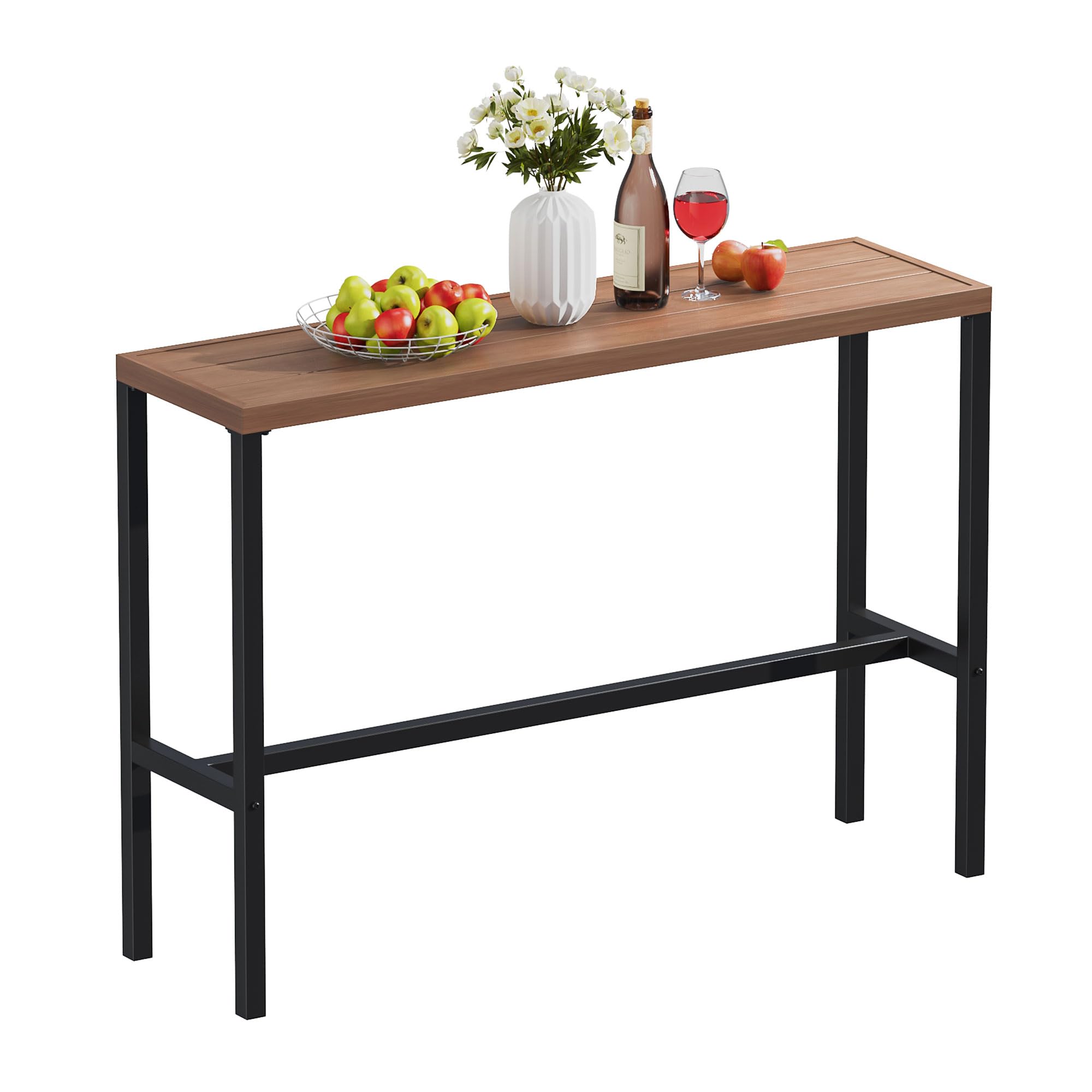 Snapklik.com : Outdoor Bar Table, 45.2 Wide Patio Counter Height Bar ...