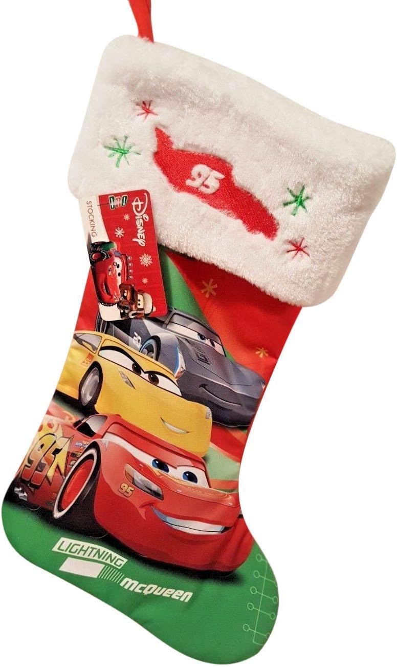 Amazon.com: Disney Pixar Cars Lightning McQueen Embroidered Holiday ...
