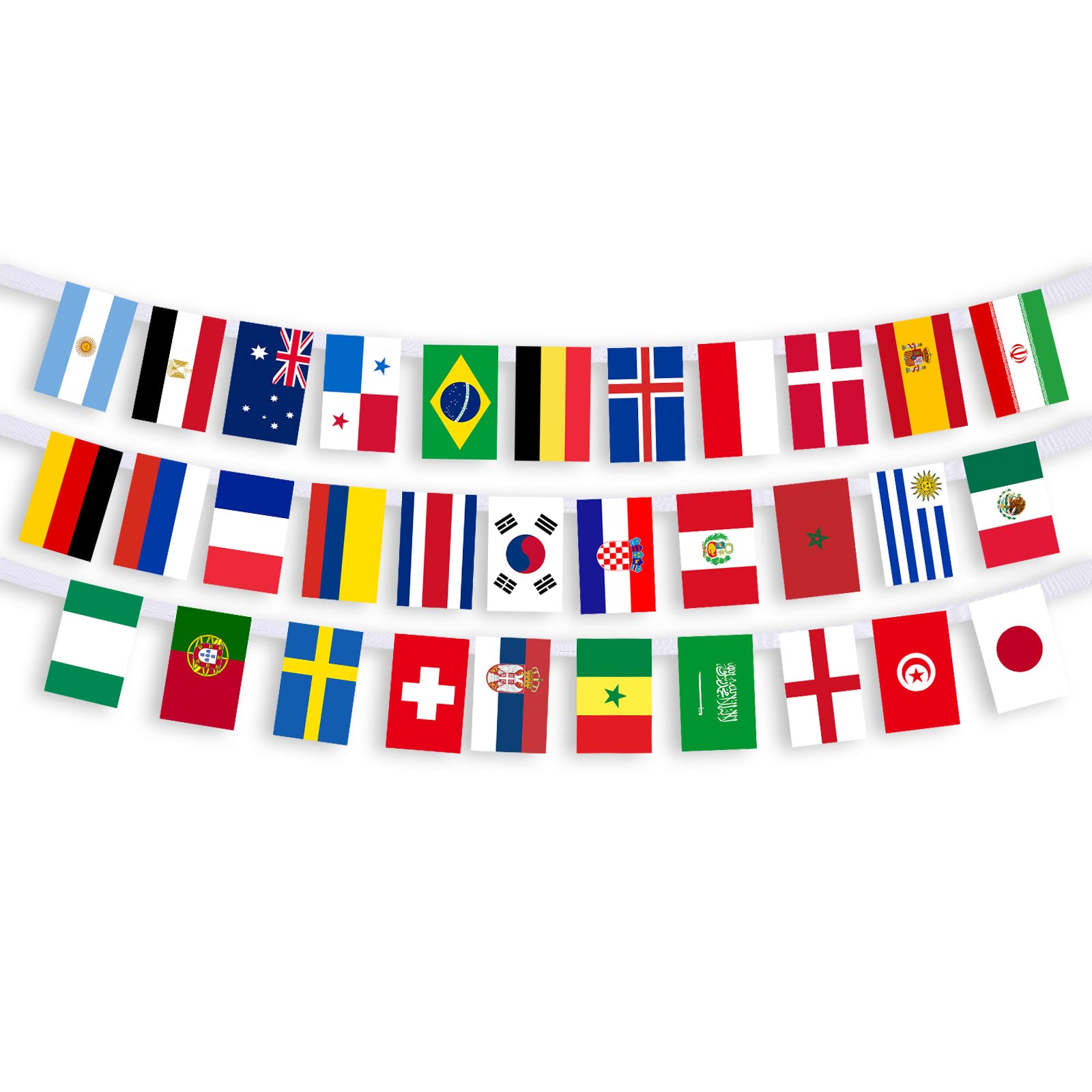 Buy LUTER 32 Countries String , 32.8ft Country Banner Hanging Country s ...