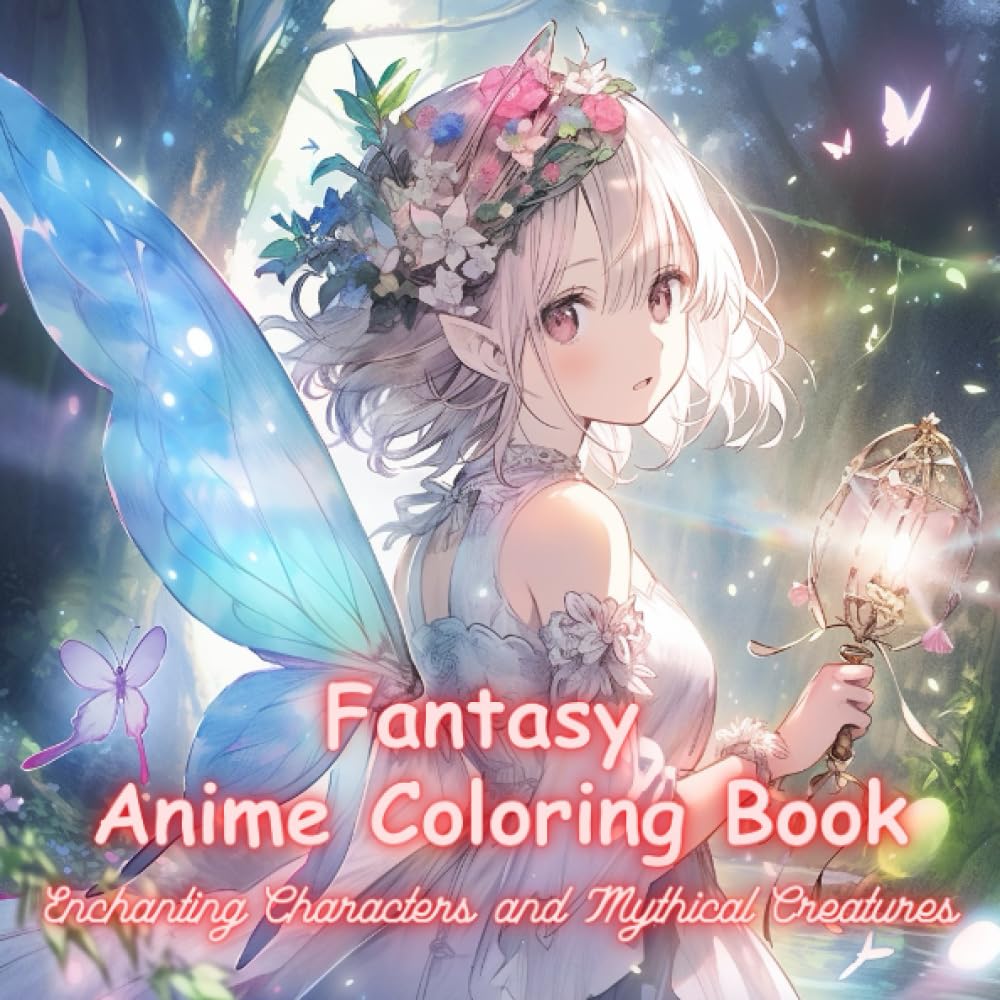 Amazon.com: Fantasy Anime Coloring Book: Embark on a Magical Journey ...