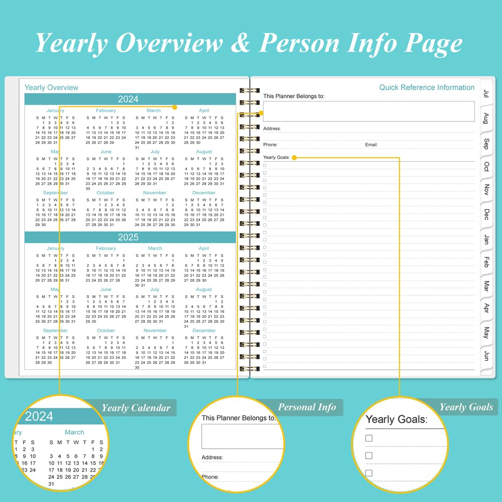 Snapklik.com : 2024-2025 Daily & Monthly Planner, One Page Per Day ...