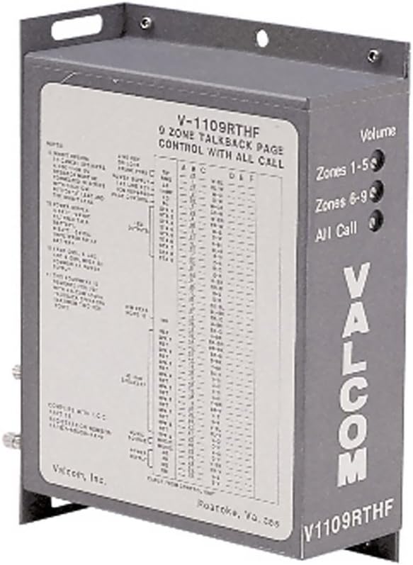 Amazon.com: Valcom 9 Zone Talkback Page Control : Electronics