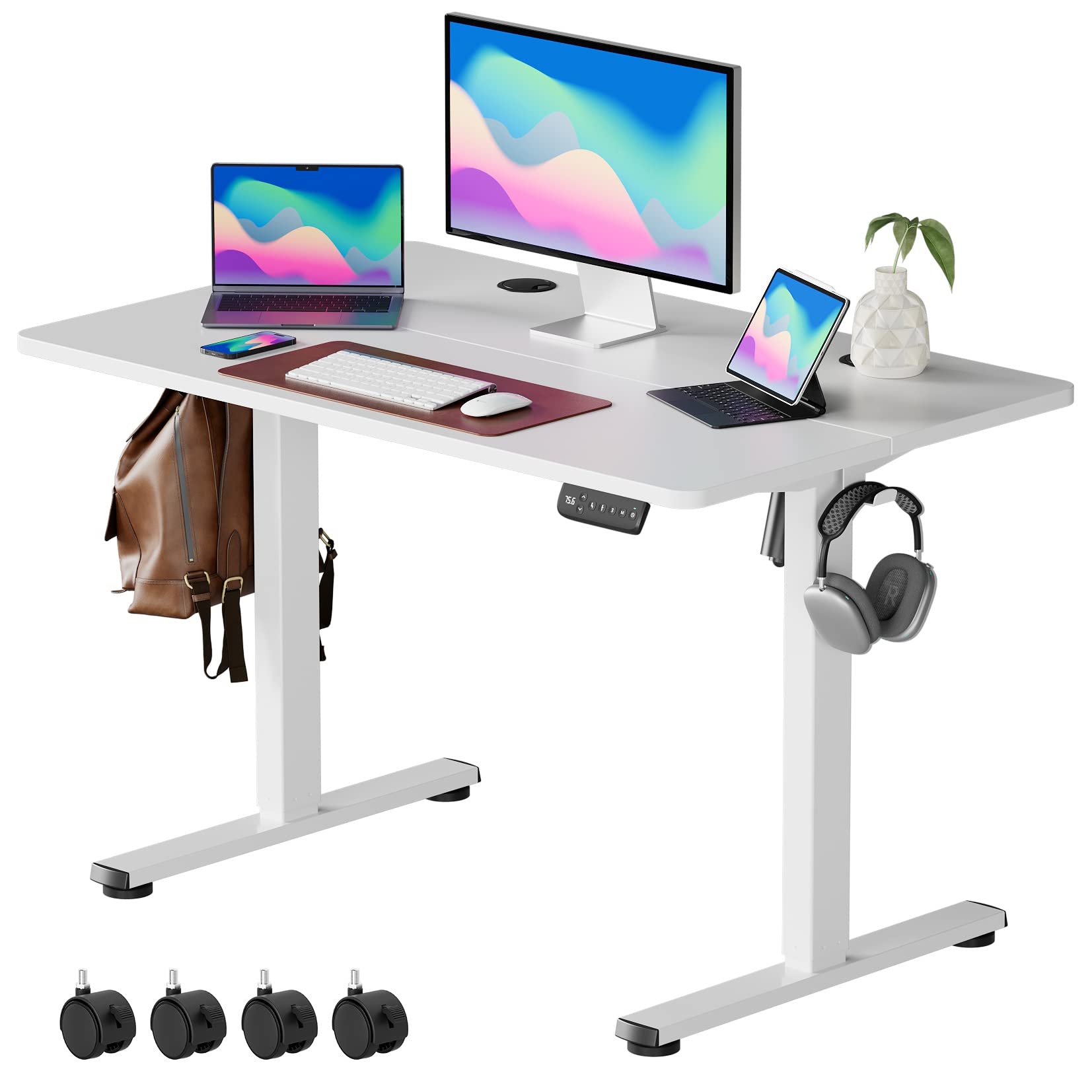 VOSATRON Height Adjustable Electric Standing Desk, 40 x 24 Inches Sit ...