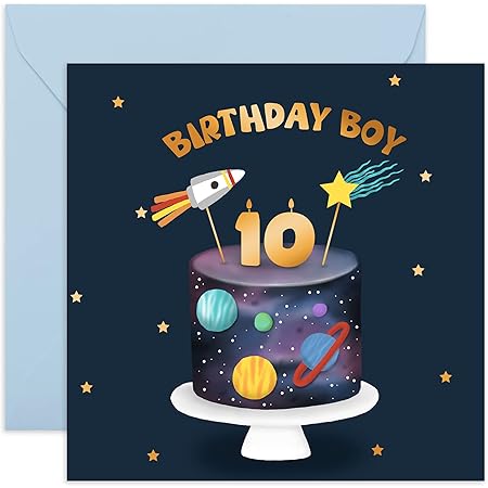 Amazon.com: Funny 10th Birthday card for boy or girl with envelope ...