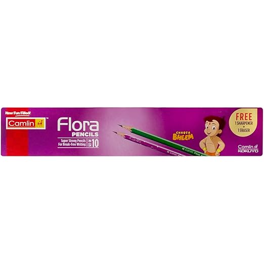 Camlin Kokuyo Flora Pencils - Chota Bheem, 10 Numbers Pencils + 1 ...