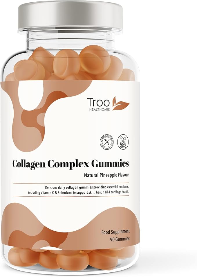 Troo Health Care Collagen Complex - 90 Natural Pineapple Gummies - One ...