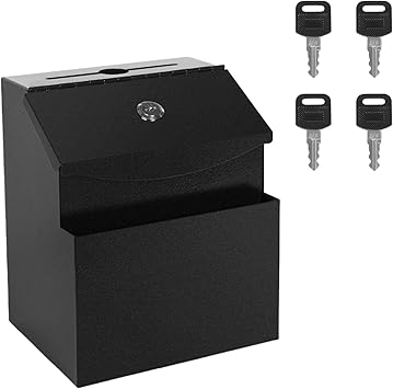 Amazon.com: Suggestion Box with Slot and Lock Donation Box with 4 Keys ...