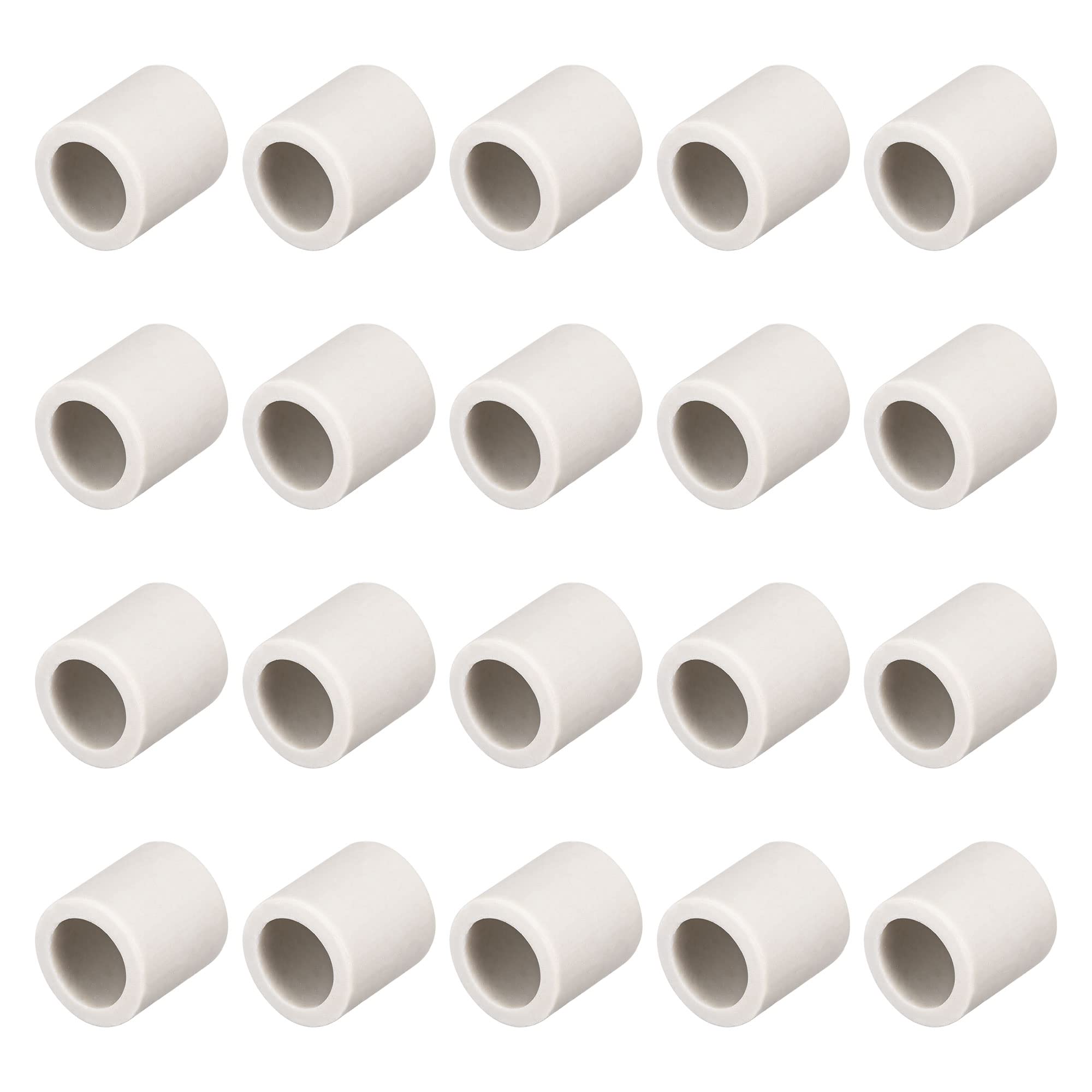 uxcell 20pcs 9mm Dia Ceramic Tube Insulated Electronic Wire Bundle Heat ...