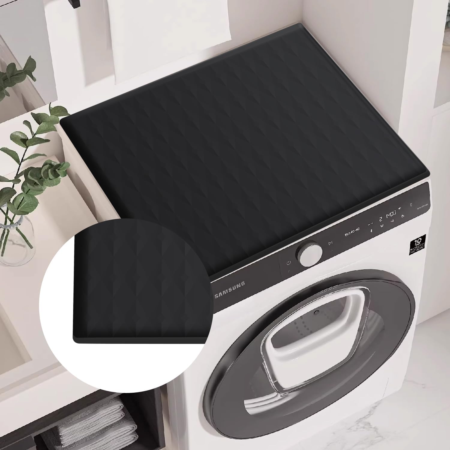 CATECASE Washer and Dryer Top Protector Mat, 23.6" x 23.6" Silicone ...
