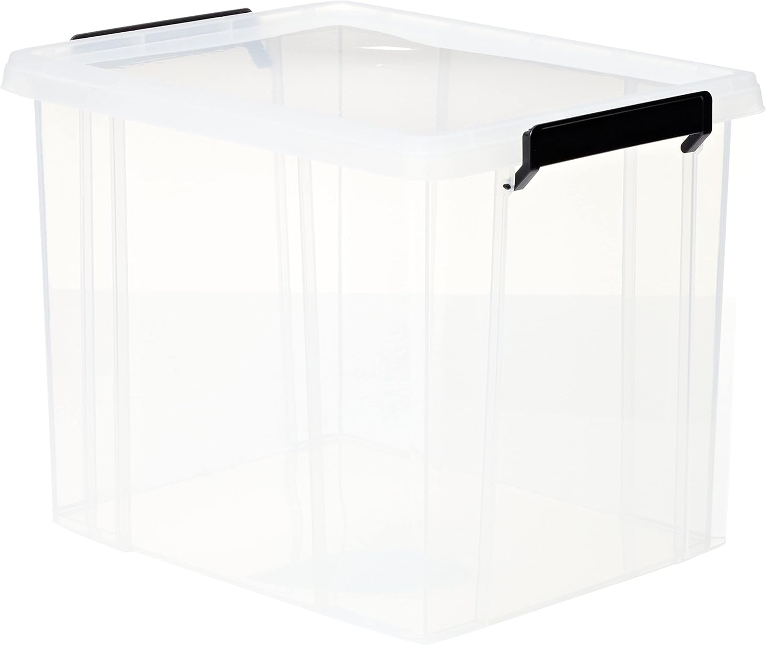 Amazon Basics 38-Litre Plastic Storage Box with Lid, Clear, 1-Pack ...