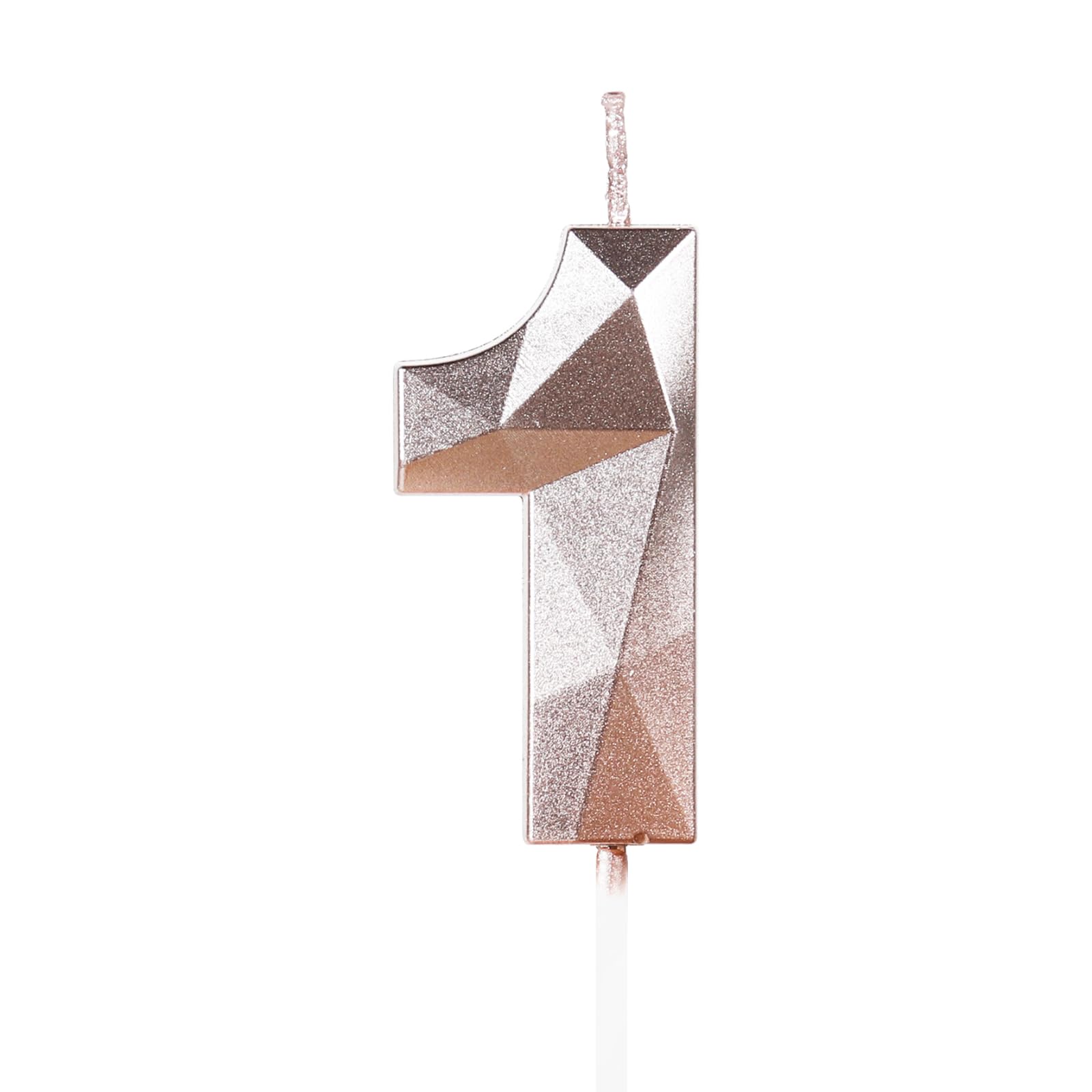 Amazon.com: Number 1 Candles,1st Birthday Candles,Rose Gold Happy ...