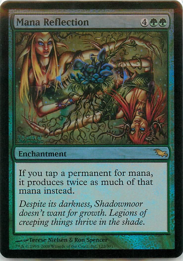 Amazon.co.jp: マジックザギャザリング MTG 緑 英語版 マナの反射/Mana Reflection SHM-122 レア ...