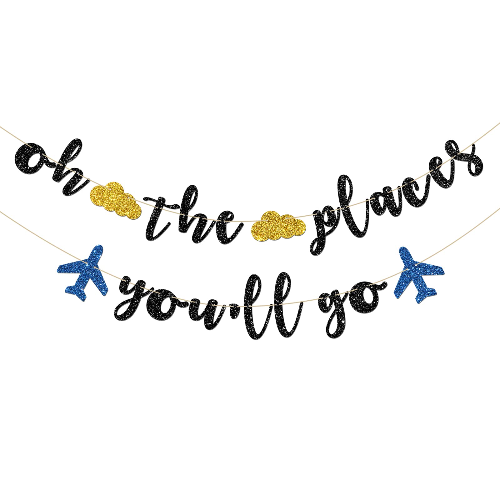 Amazon.com: INNORU Oh The Places You'll Go Banner - Travel Theme ...