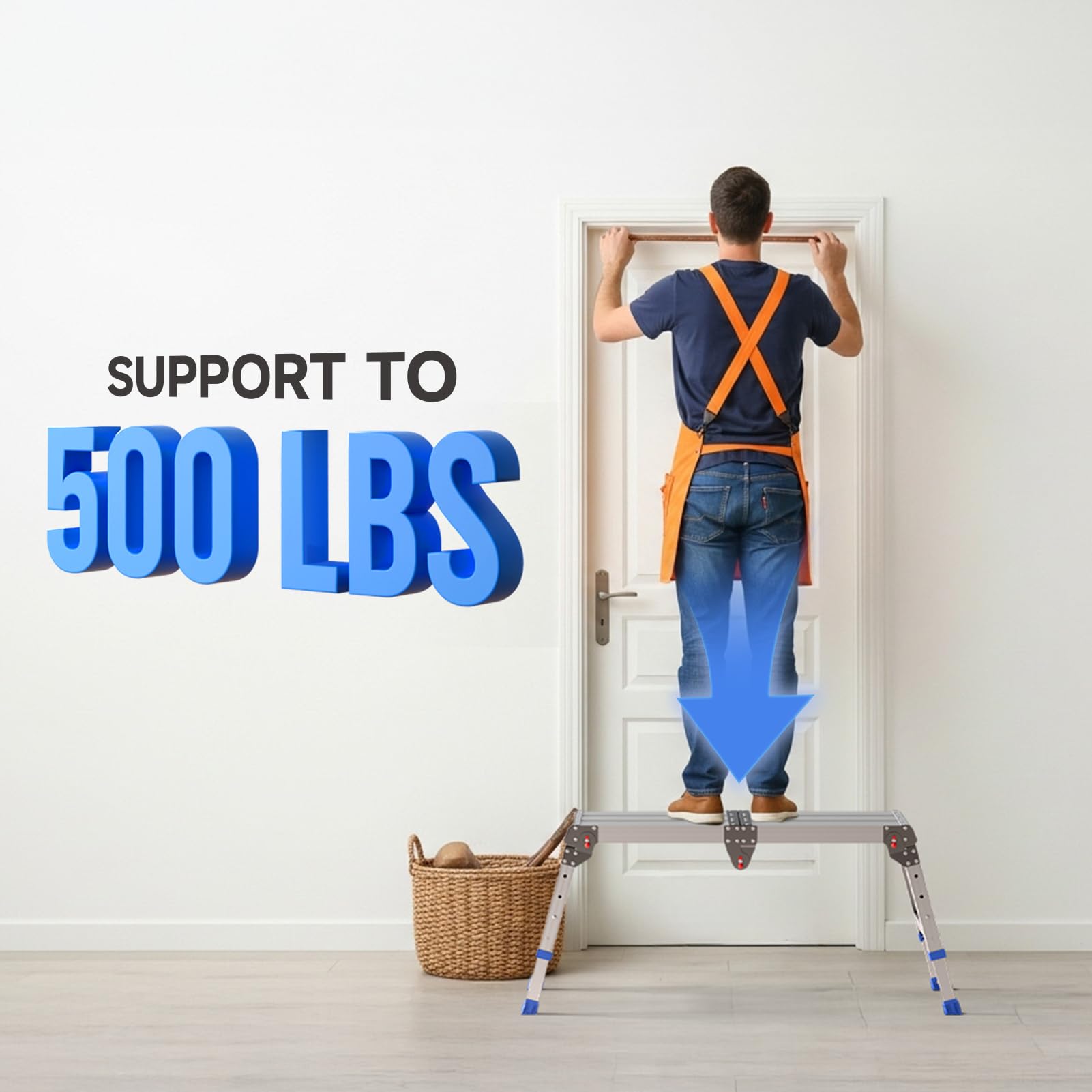 Snapklik.com : Folding Work Platform For Adults, Aluminum Foldable Step ...