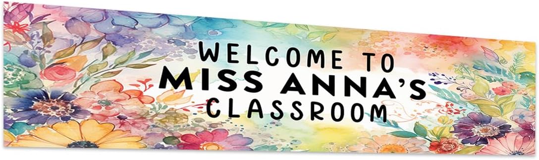 Amazon.com: Andaz Press Horizontal 13x47 Personalized Classroom Welcome ...