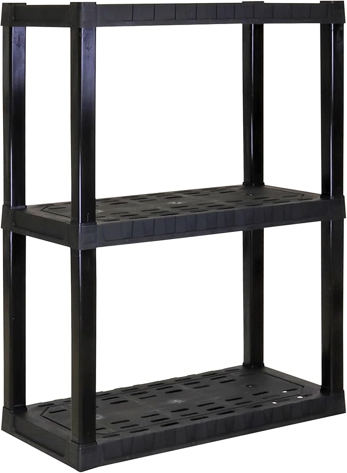 Amazon.com: Oskar Heavy Duty Plastic Storage Shelves- for Garage ...