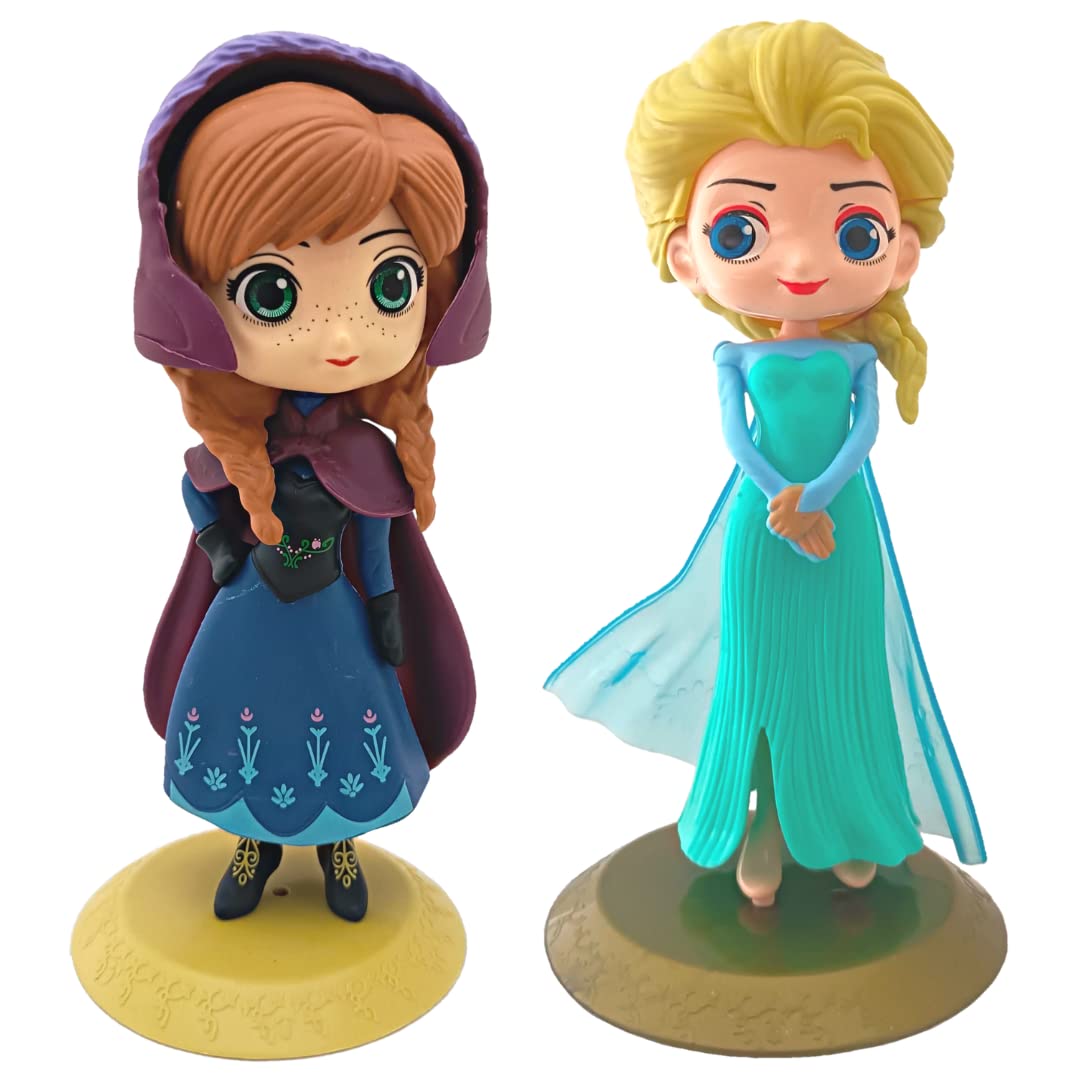 Buy Skytail Q posket Elsa and Anna Toy Topper Disneyy Fictional ...