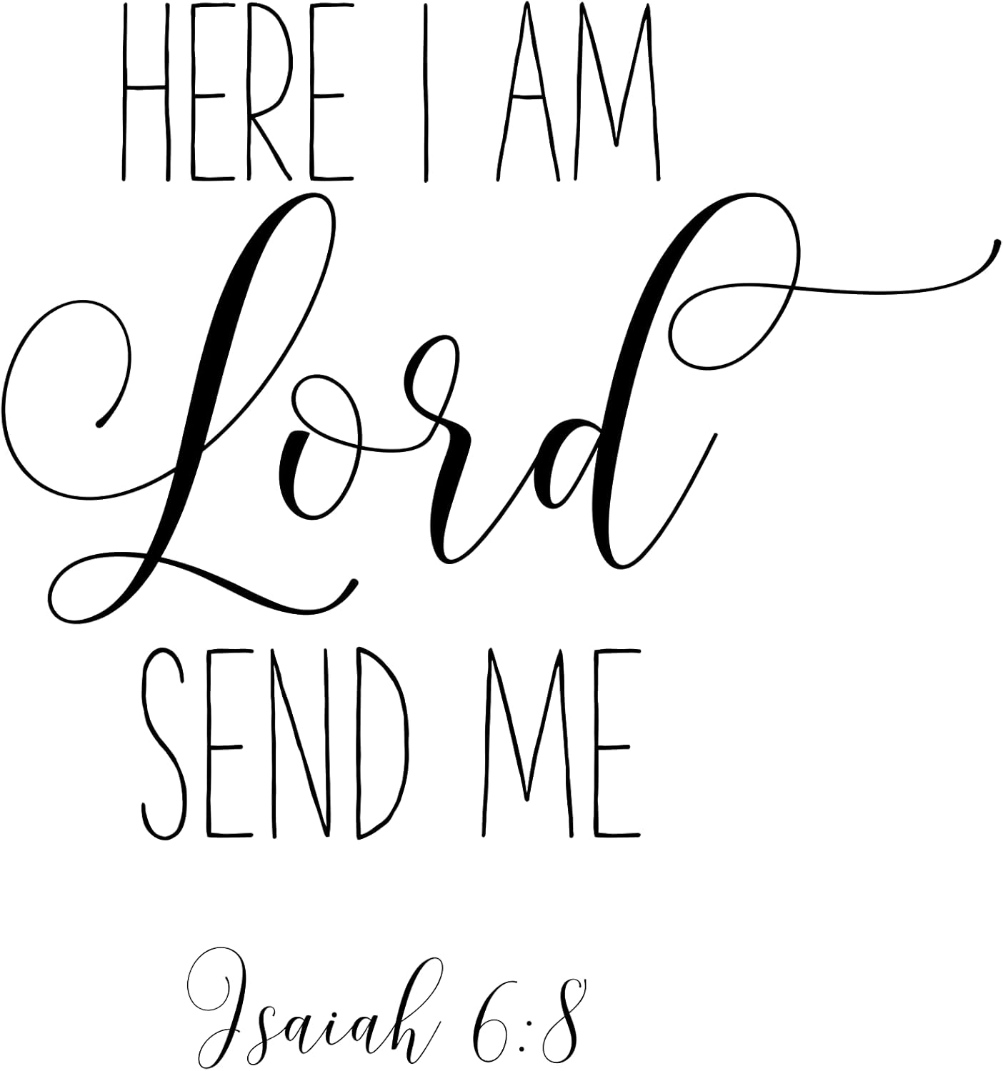 Amazon.com: Isaiah 6:8 Here I Am Lord Send Me, Bible Verse Printable ...