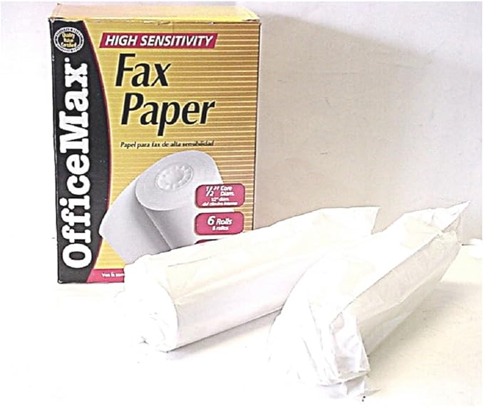 Amazon.com: OfficeMax Fax Paper 98' 6 Roll Pack