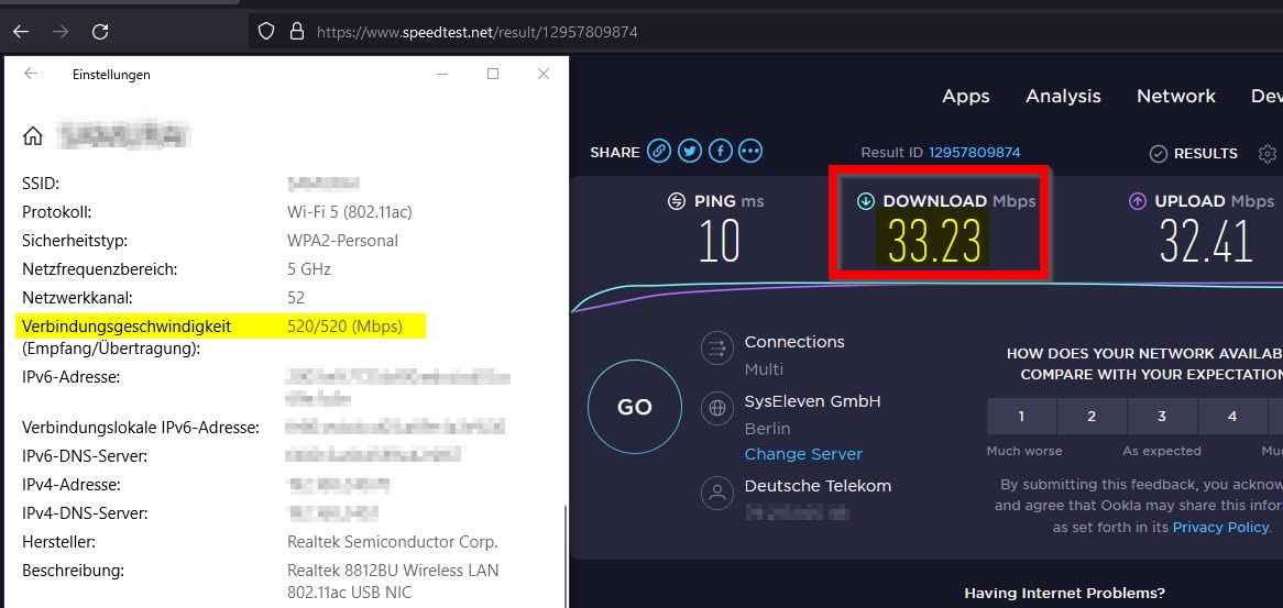 Connecting Realtek RTL8812BU USB WiFi Adapter 1200Mbps 5dBi Antenne ...