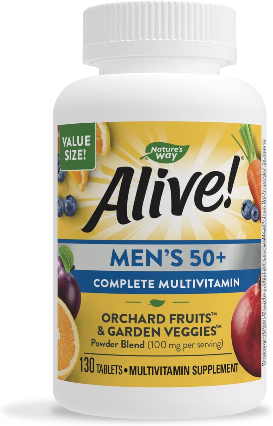 Nature’s Way Alive! Men’s 50+ Complete Multivitamin, Supports Cellular ...