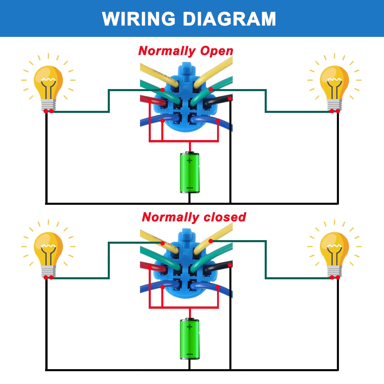 Snapklik.com : DMWD 19mm Latching Selector Rotary Switch 2 Positions ...