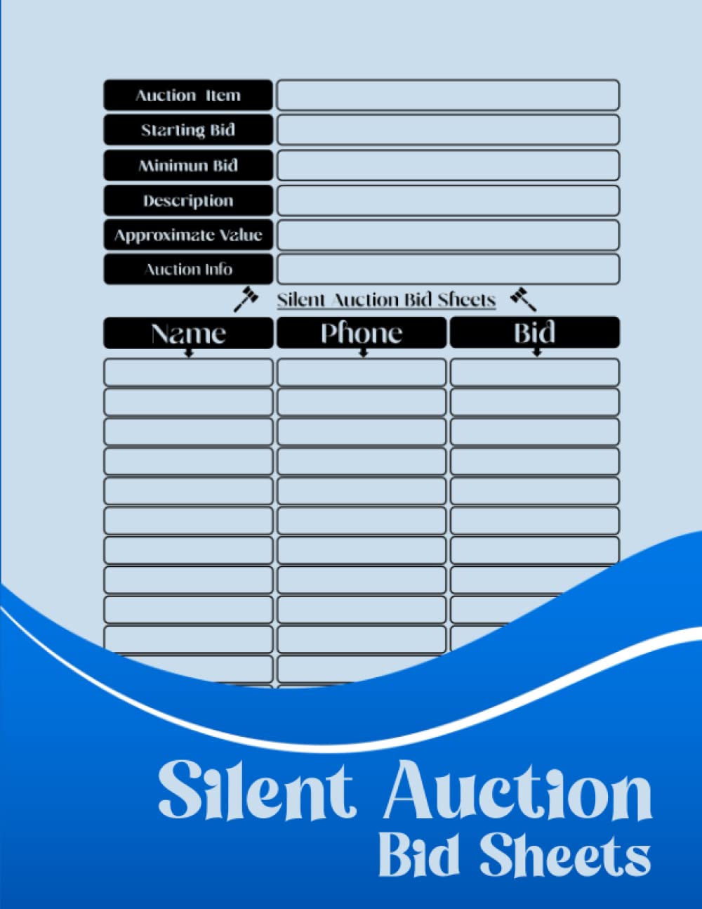 Buy Silent Auction Bid Sheets: Auction Bid Sheets | Silent Auction Bid ...