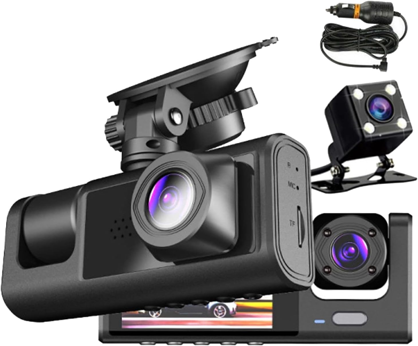 Amazon.com: Dash Cam Front Rear, 170°Wide Angle 1080p Full HD Dash ...