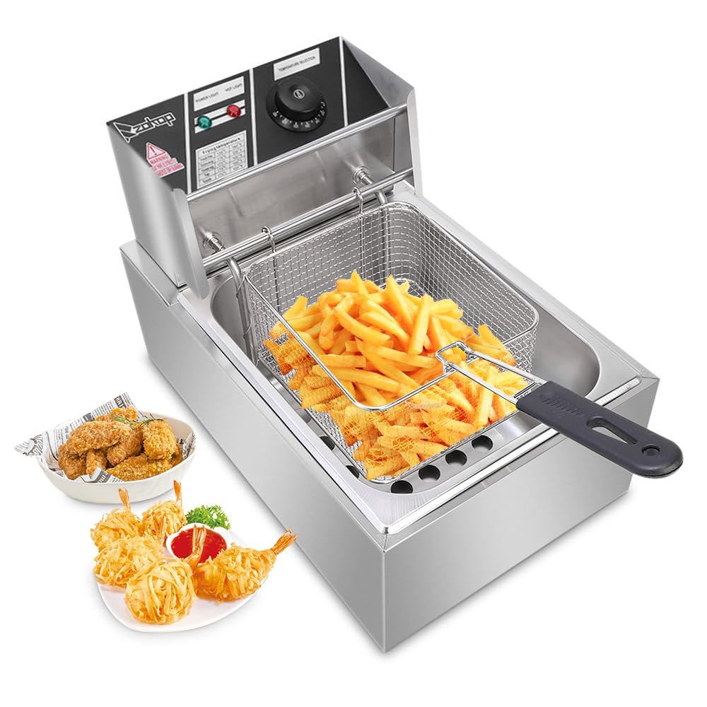 Amazon.com: Imseigo Electric Deep Fryer 2500W 110V 6.3QT/6L Stainless ...