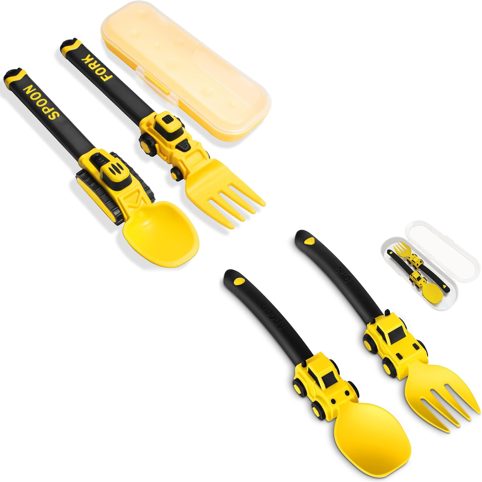 Amazon.com: Construction Toddler Utensils - Toddler Forks and Spoons ...