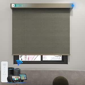 Amazon.com: Blindify Motorized Smart Blind for Window Automatic Full Blackout Roller Shades with ...