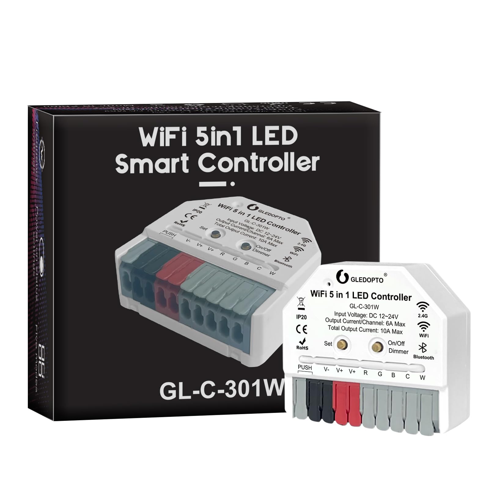 Amazon.com: GLEDOPTO WiFi+Bluetooth 5 Modes in 1 Mini LED Strip ...